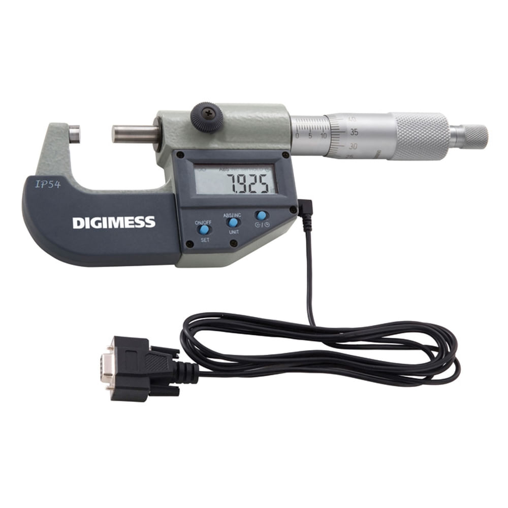Micrômetro Externo Digital IP65 Capacidade 50-75mm Resolução de 0,001mm ...