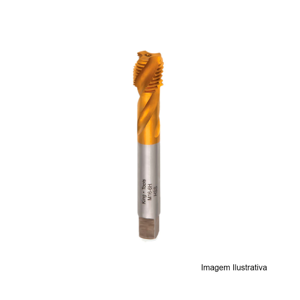 Macho Máquina Rosca M16X2 Métrica Grossa (M) Canal Helicoidal Haste Kingtools 2104/2 M16X2 ...