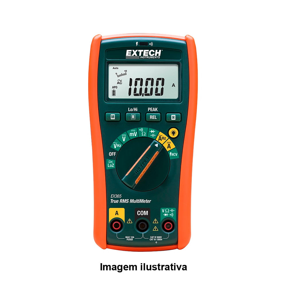 Multímetro True RMS com 10 Funções com Detector de Tensão Sem Contato ...