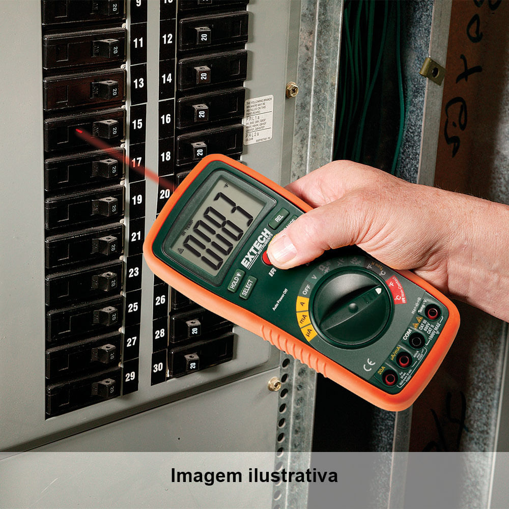 Multímetro Profissional True RMS com 12 Funções e Termômetro ...