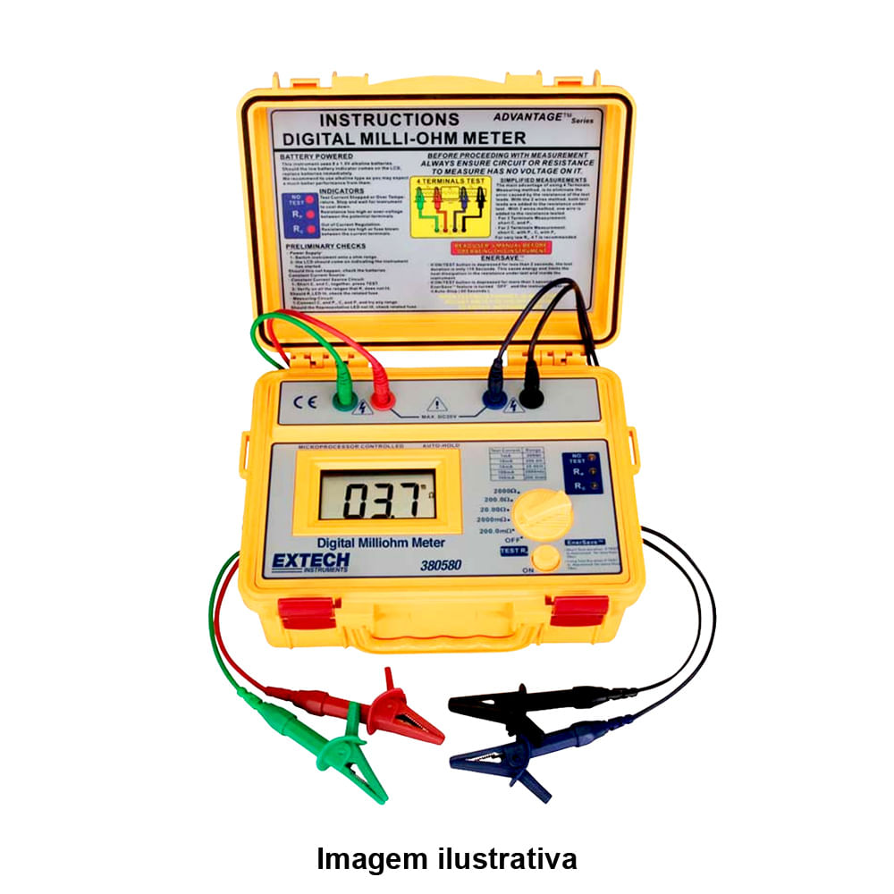 Miliôhmetro Portátil de Alta Precisão e Alta Resolução para uso em ...