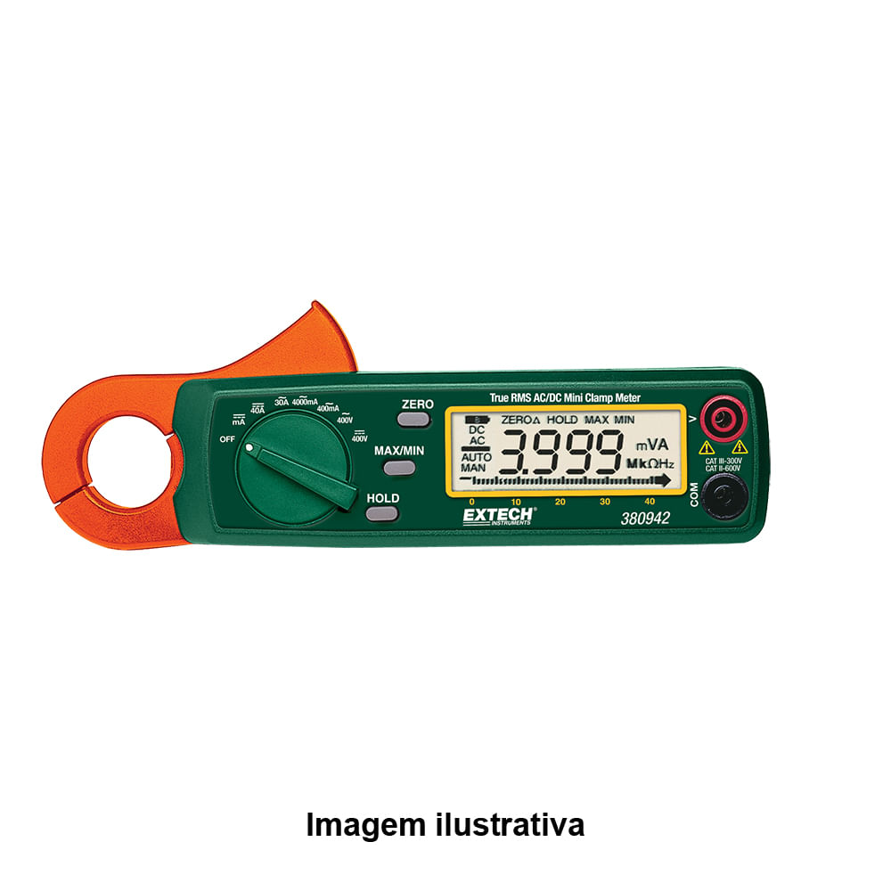 Minialicate Amperímetro AC/DC 30 A True RMS Maior Resolução 0,1mA e ...