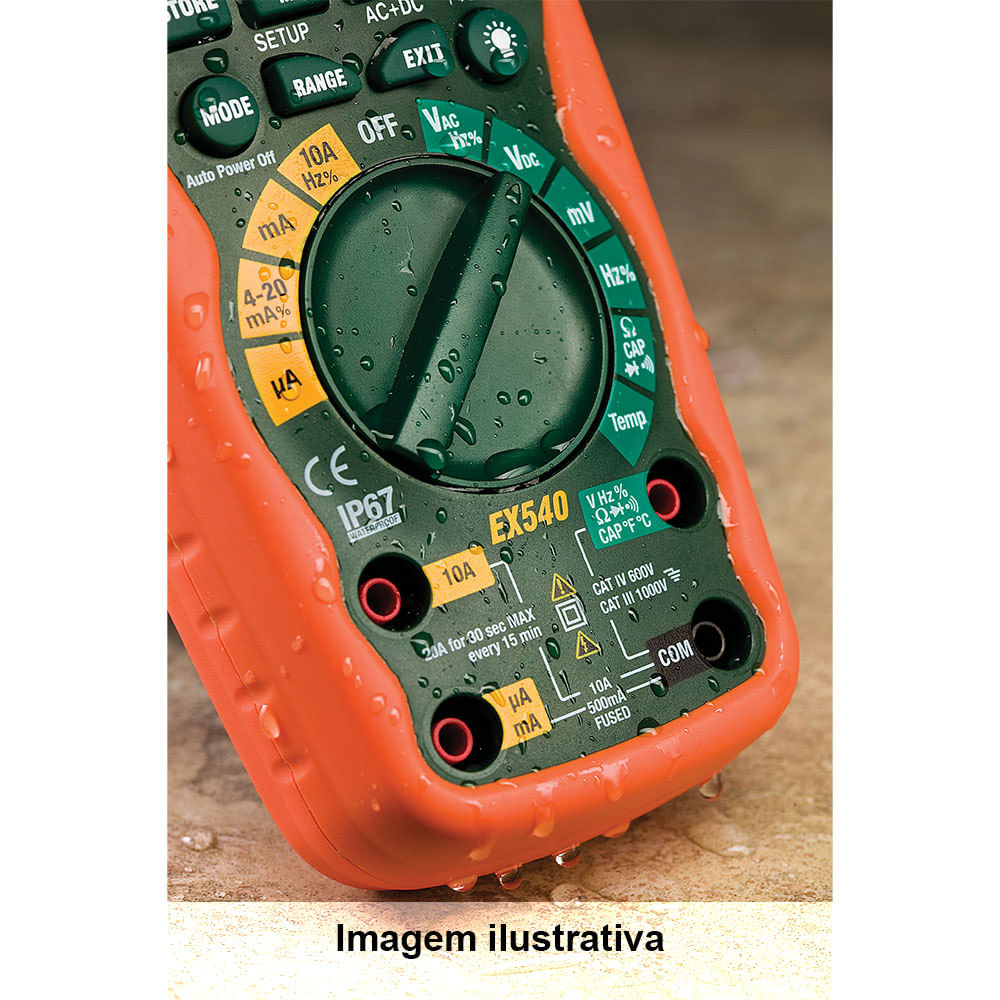 Multímetro/Registrador de Dados 9.999 Leituras Industrial True RMS com ...