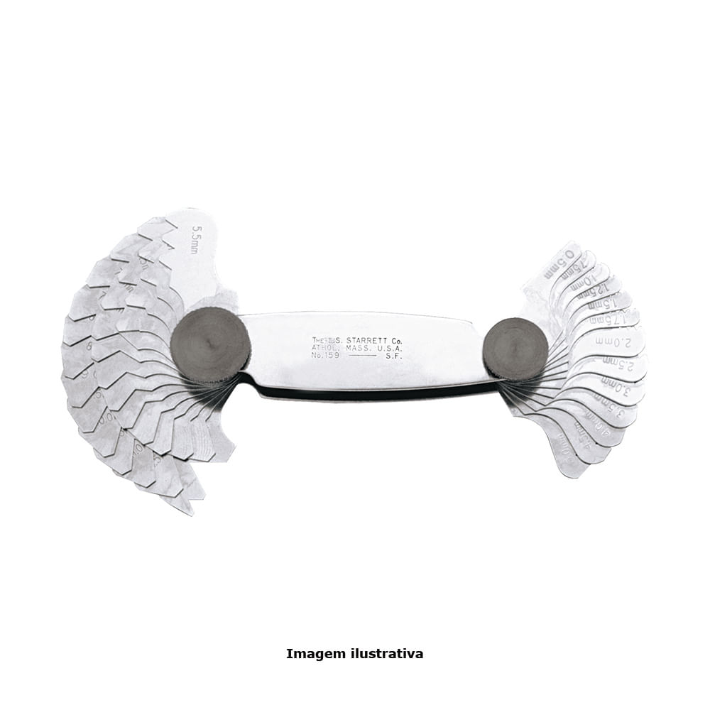Calibrador de Rosca Métrica Capacidade 0,5-11,50mm 28 Lâminas Pentes de ...