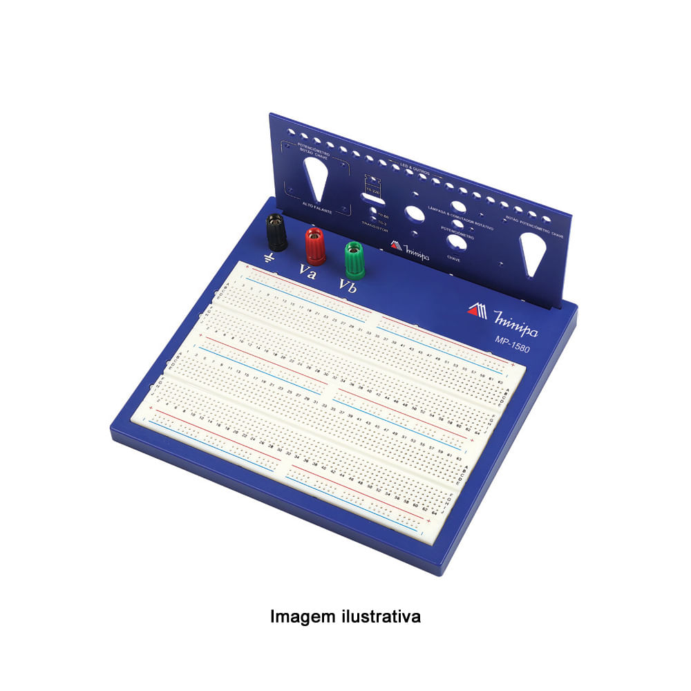 Protoboard Medidas 175x189,1mm Bitola 0,41 a 0,81mm 1580 Furos Minipa ...