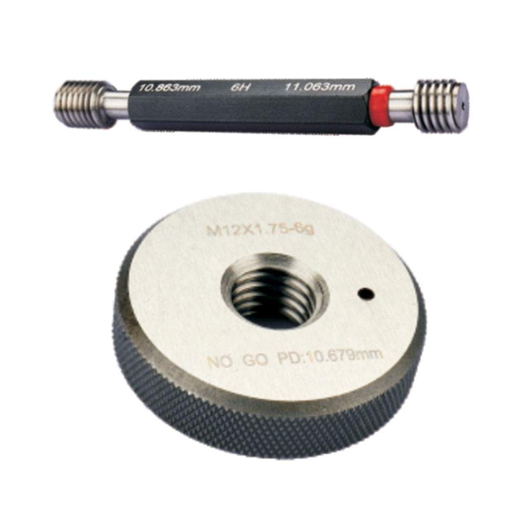 Jogo calibradores de rosca anel passa com 7 peças M3-M12 DASQUA 430 ...