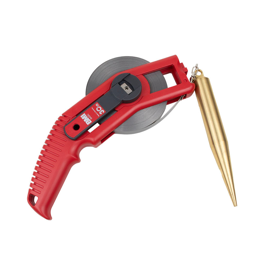 Trena de Profundidade com Prumo de latão e Fita de Inox Comprimento 30 ...