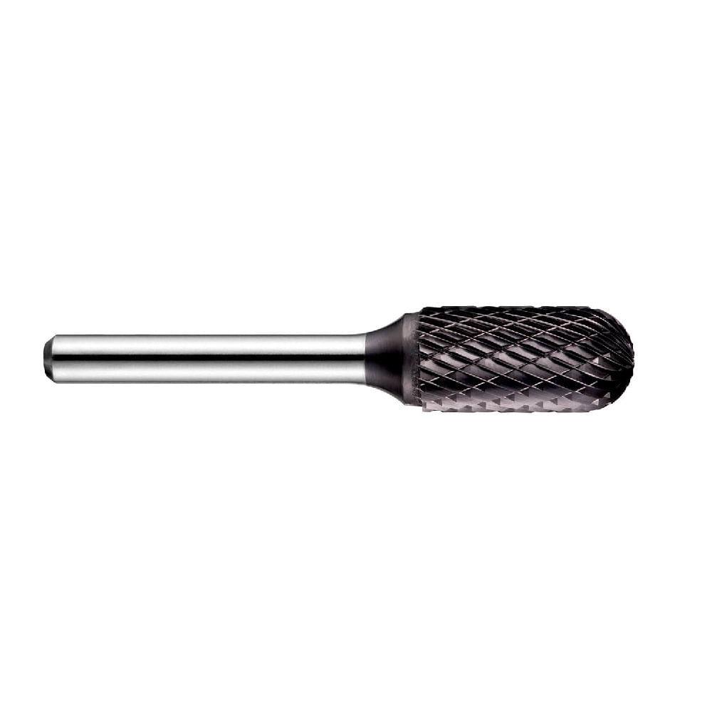Lima Rotativa Metal Duro TiAlN cilíndrica c/ topo esférico formato C 9 ...