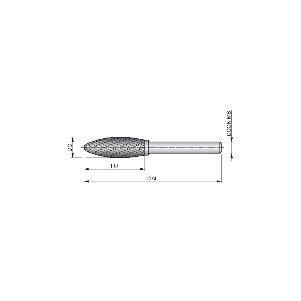 Lima Rotativa Metal Duro Labareda formato H 6,0mm p/ preparação de ...