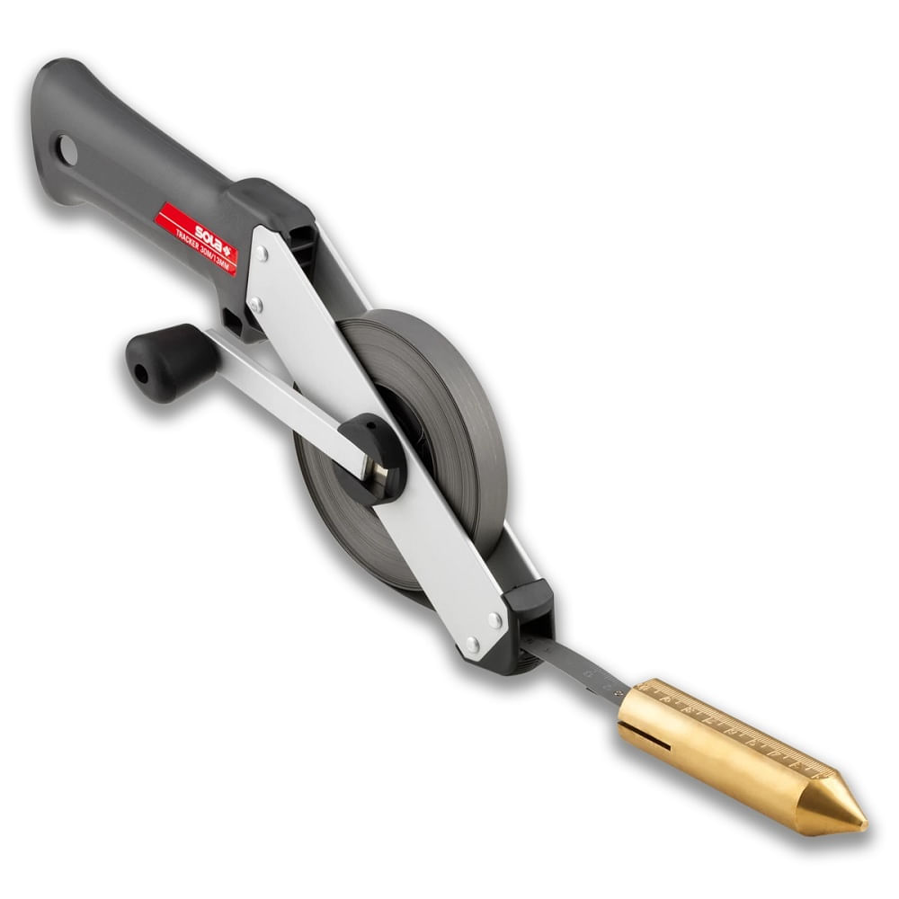 Trena longa profissional 30m/13mm em aço inox com prumo na ponta classe ...