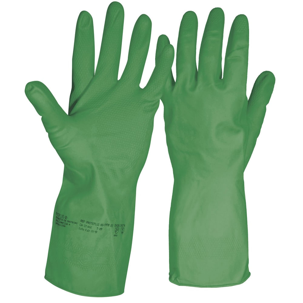 Luva látex verde tamanho 8 (M) PPM 08 Proteplus 292,0014 - Tecnoferramentas