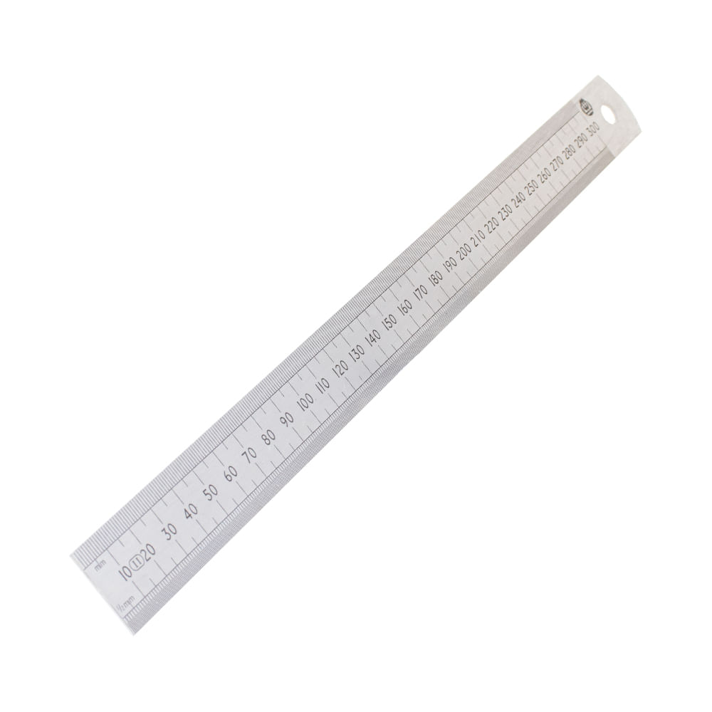 Escala graduada aço inoxidável 300mm/12'' Semi rígida Werka 241-6926 ...