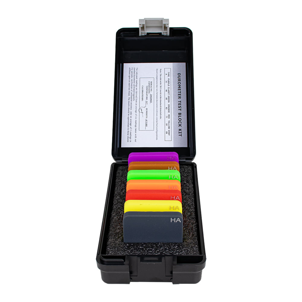 Conjunto de padrão de dureza Shore-A 30, 40, 50, 60, 70, 80 e 90 HA ...