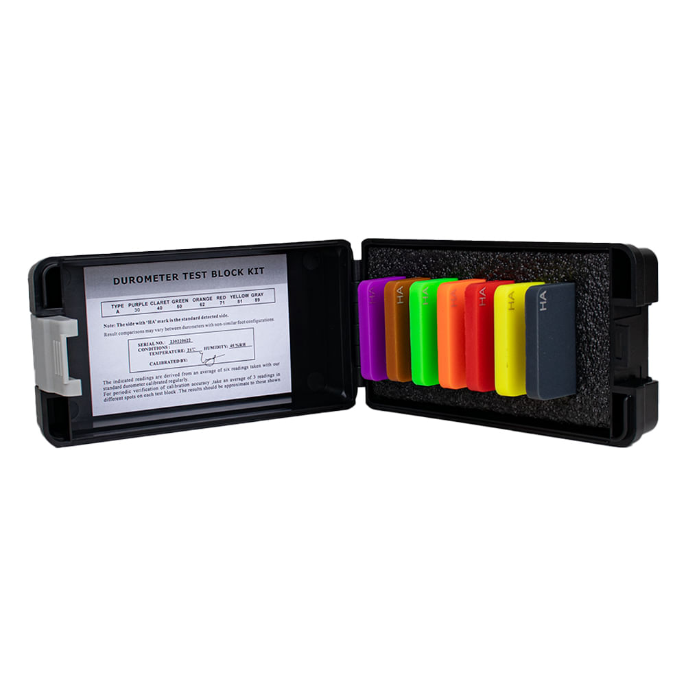 Conjunto de padrão de dureza Shore-A 30, 40, 50, 60, 70, 80 e 90 HA ...