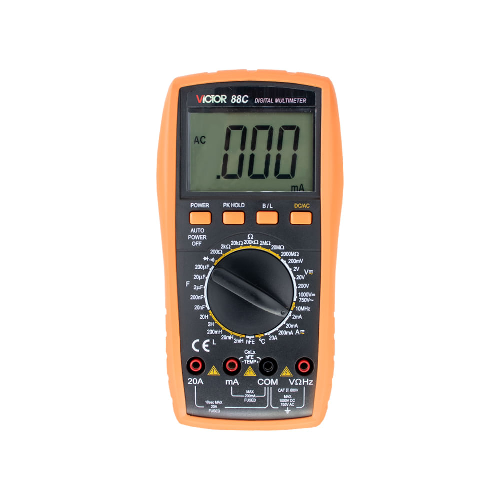 Multímetro digital de alta precisão 1999 contagens Victor-Ruoshui 88C