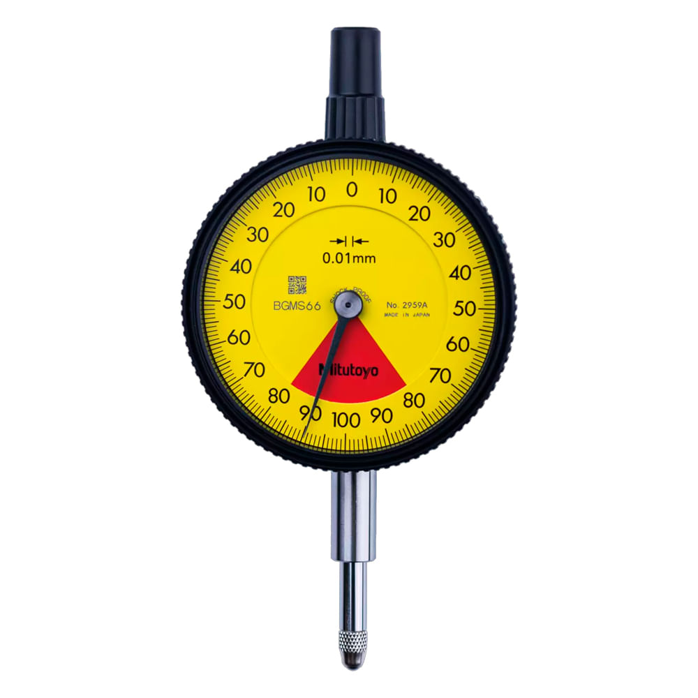 Relógio Comparador 1,6mm resolução 0,1mm tampa lisa norma ISO Mitutoyo ...