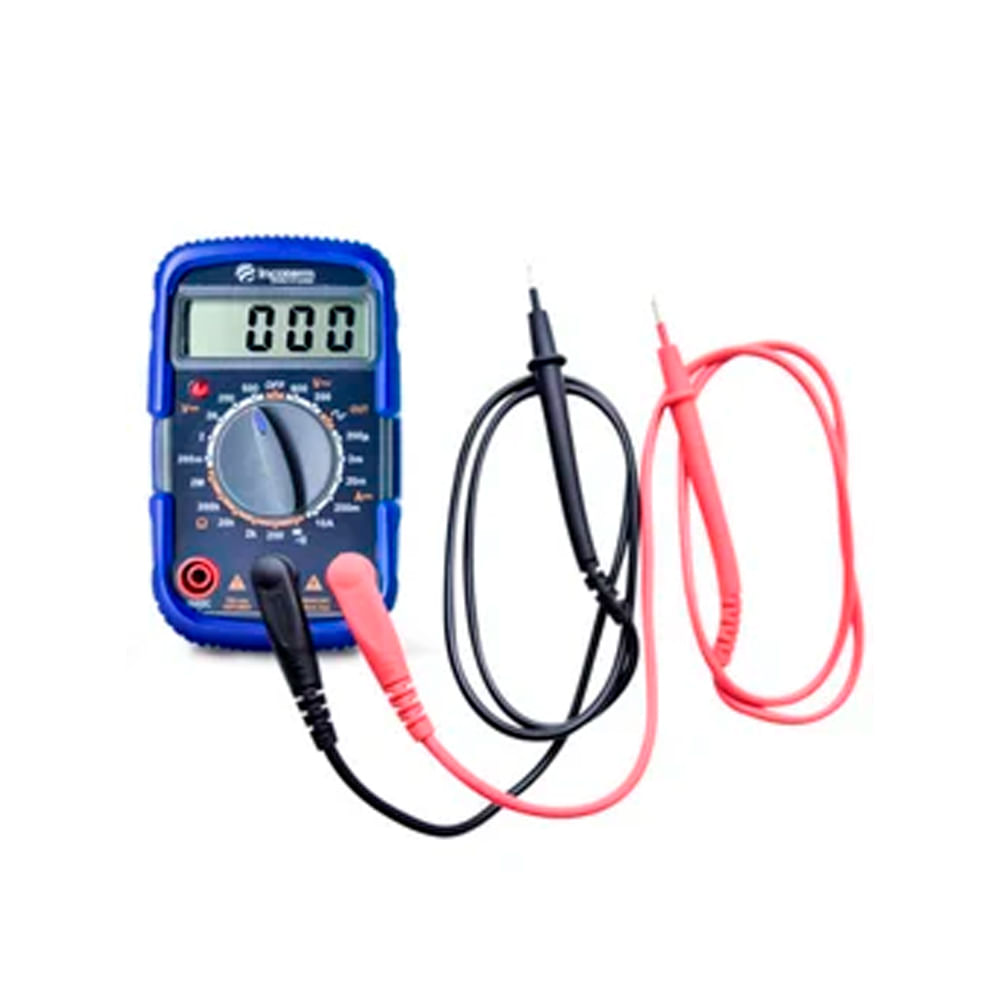 Multímetro digital MD100 display LCD 1999 contagens Incoterm T-MUL-0070 ...